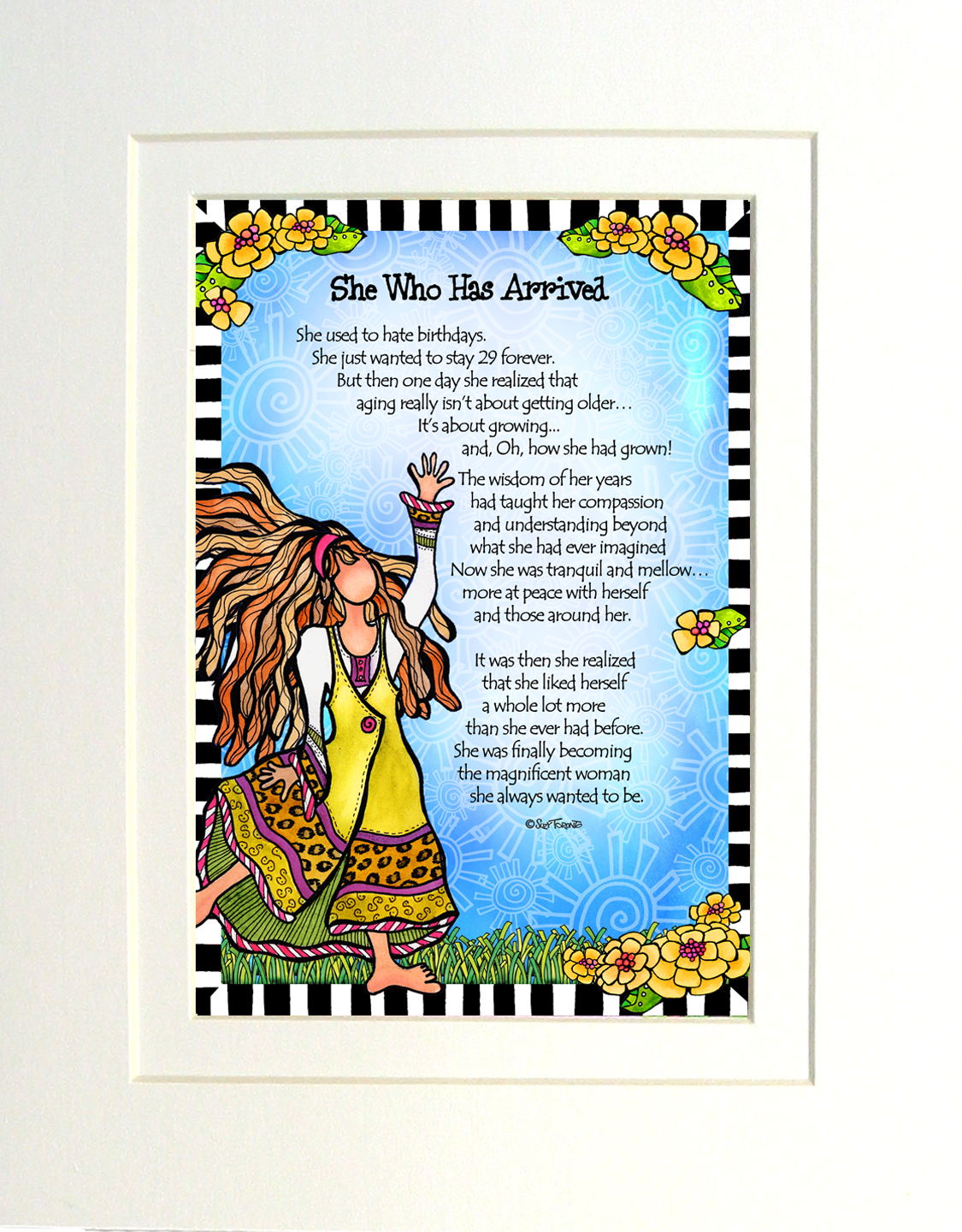 She Who has Arrived - 8 x 10 Matted "Gifty" Art Print - Suzy Toronto ...